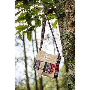 Bags | Trendy Large Himalayan Hemp Handmade Boho Shoulder Bag White ...